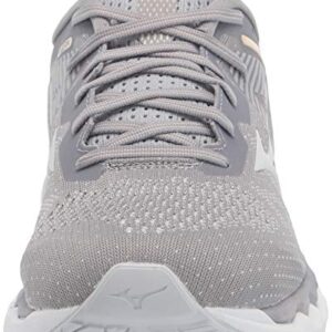 Mizuno Women's Horizon 5 Running Shoe, Silver Filgre-Barly Blue, 8.5