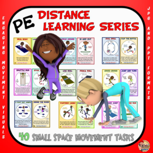 pe distance learning series: 40 small space movement tasks for students at home