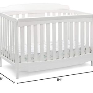 Delta Children Westminster 6-in-1 Convertible Baby Crib, Greenguard Gold Certified, Bianca White