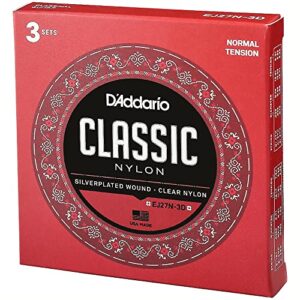 d'addario ej27n-3d classic nylon strings normal tension 3-pack