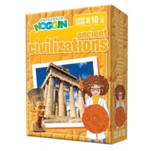 professor noggin's ancient civilizations trivia card game - an educational trivia based card game for kids - trivia, true or false, and multiple choice - ages 7+ - contains 30 trivia cards