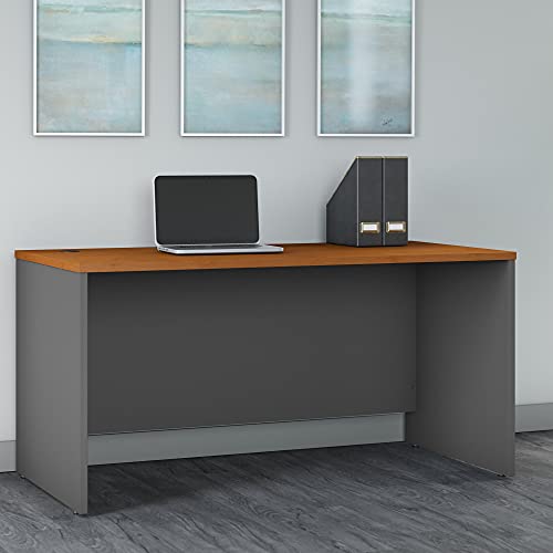 Bush Business Furniture Series C 60W Office Desk in Natural Cherry, Large Computer Table for Home and Professional Workplace