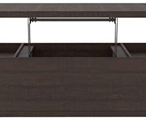 Signature Design by Ashley Camiburg Farmhouse Lift Top Coffee Table with Storage, Dark Brown