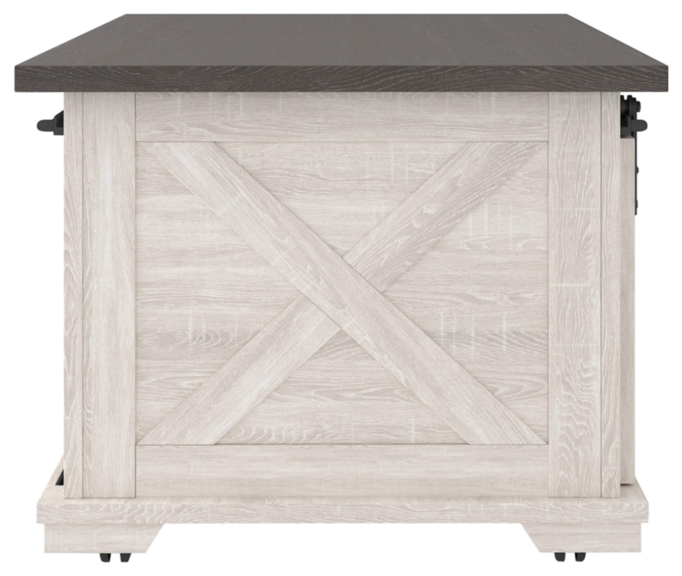 Signature Design by Ashley Camiburg Farmhouse Lift Top Coffee Table with Storage, Dark Brown