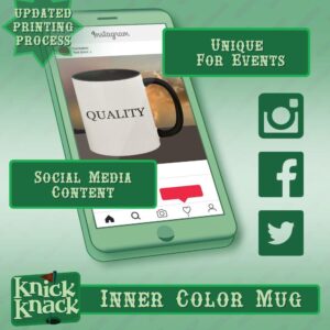 Knick Knack Gifts I Have Cancelled My Monthly Subscription - 11oz Ceramic Colored Handle and Inside Coffee Mug Cup, Black