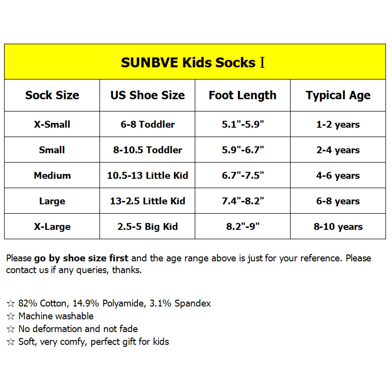 SUNBVE 10 Pack Little Boys Colorful Dress Crew Cotton Socks