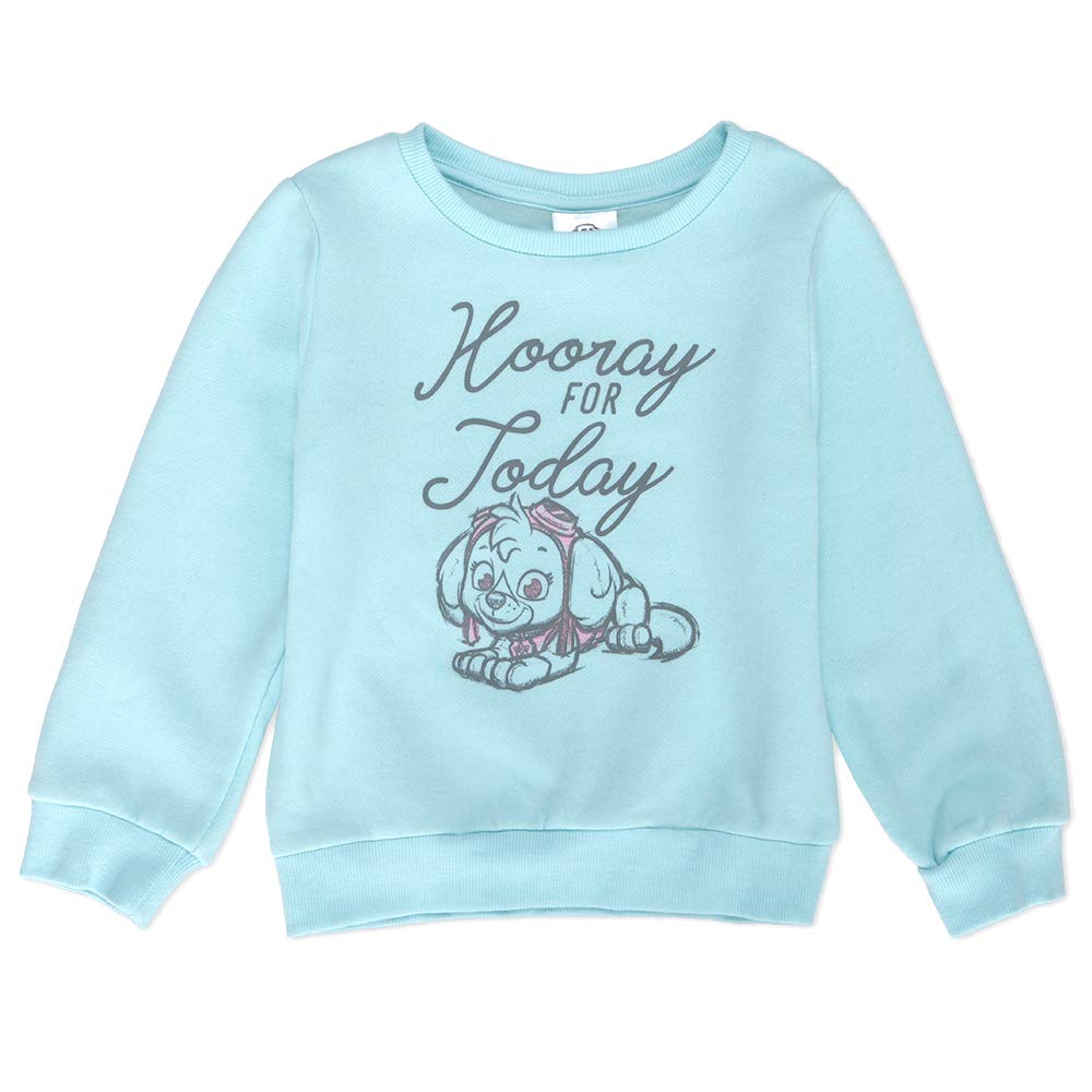 Nickelodeon Little Girls Paw Patrol Skye Cozy Sweatshirt, Mint Blue, 2T