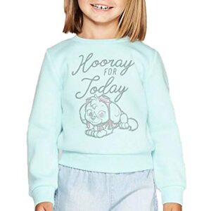 Nickelodeon Little Girls Paw Patrol Skye Cozy Sweatshirt, Mint Blue, 2T