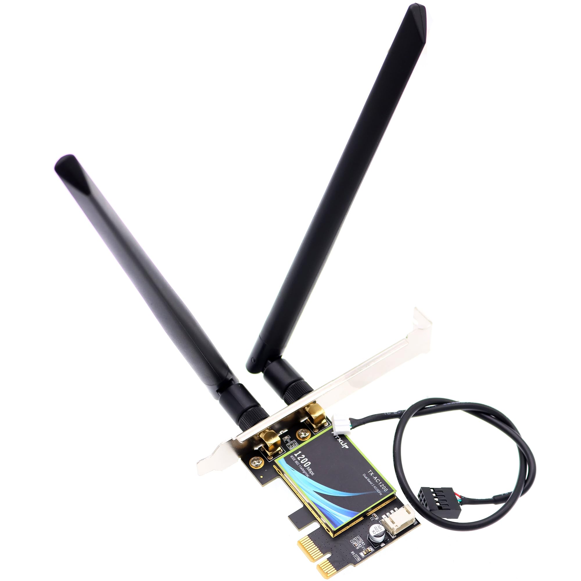 Deal4GO QCNFA34AC QCA61X4A 5GHz 802.11ac 867Mbps PCi-e Express Wireless WiFi Adapter WLAN Card w/Bluetooth 4.1 for Qualcomm Atheros QCNFA344A