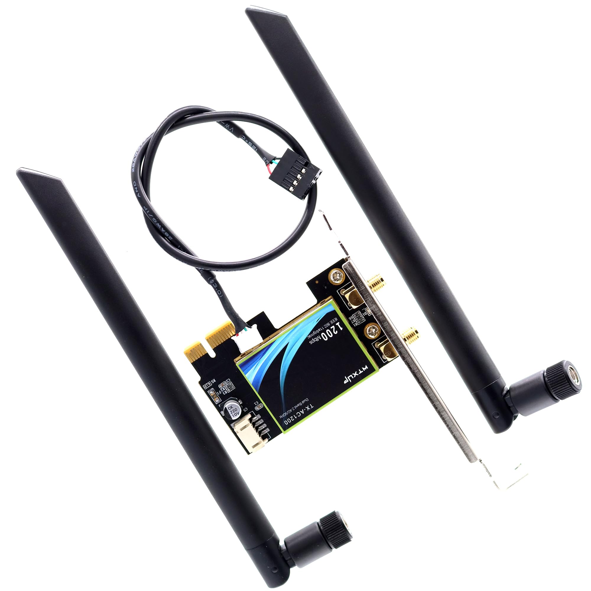 Deal4GO QCNFA34AC QCA61X4A 5GHz 802.11ac 867Mbps PCi-e Express Wireless WiFi Adapter WLAN Card w/Bluetooth 4.1 for Qualcomm Atheros QCNFA344A