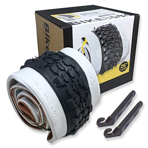 Eastern Bikes Classic White Wall Tires for Your Cruiser Wheels and Beach Cruiser Bike Accessories. 26 x 2.125 White Wall Bicycle Tires. with or Without Tubes. 1 or 2 Pack. (2 Tires - 2 Tubes)