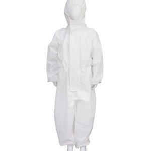 Children Disposable Protective Coverall with Elastic Wrists, Ankles and Hood, Non-Porous Anti-Dust Ventilation Suit for Kids +Protective Shoe Covers，M (110-130cm)