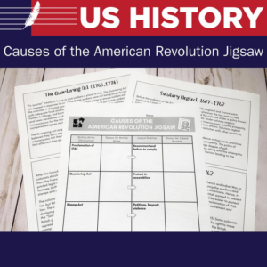 causes of the american revolution jigsaw lesson