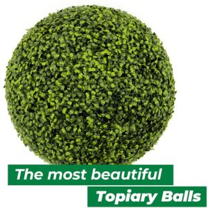 Artificial Plant Topiary Ball Boxwood 22" - Ivy Balls Indoor/Outdoor - Top Turf wholesale Decorative Plants for Home, Wedding, Offices and More