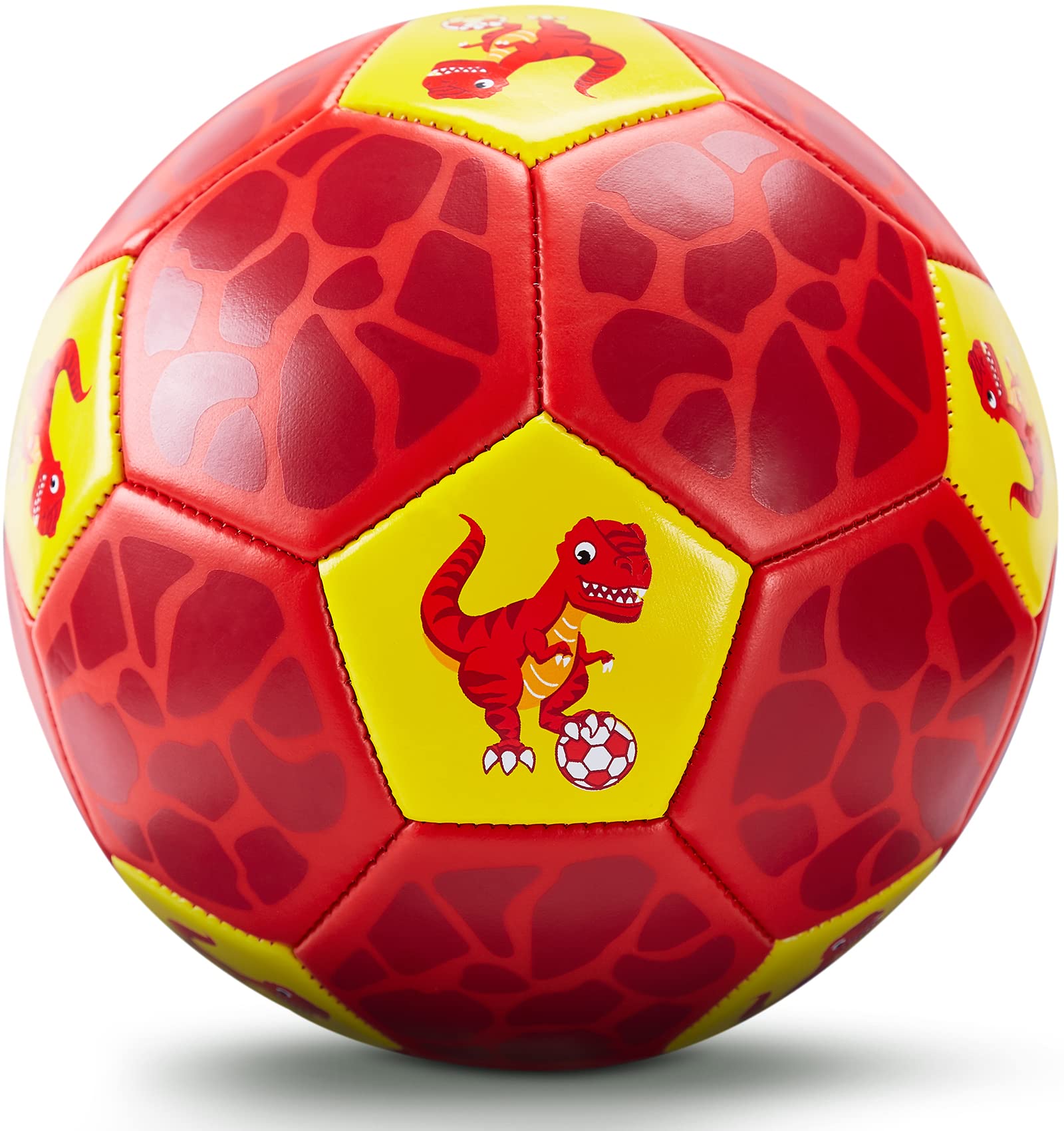 Size 3 Soccer Ball for Kids with Pump Mesh Bag - Dinosaur Ball Set - Outside/Backyard/Outdoor Toys for Kids Ages 3-4-5-8 - Kids Games Soccer Gifts for 3 Year Old