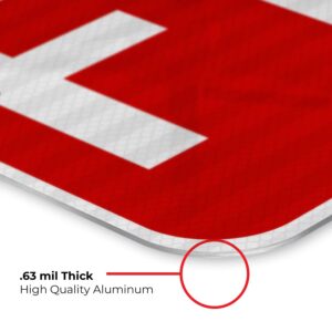 Sigo Signs - FDC Sign, Red Background, 12x18 Inches, 3M EGP Reflective .063 Aluminum, Fade Resistant, Made in USA