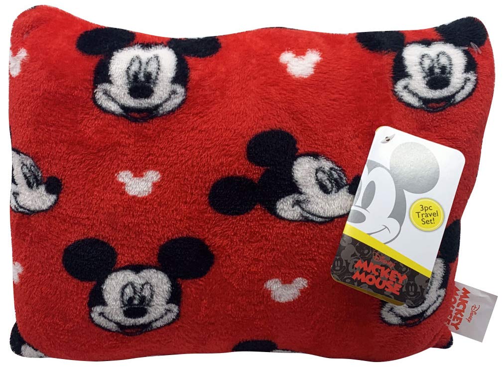 Jay Franco Mickey Mouse Kids Travel Set - Blanket, Pillow & Plush (Official Disney Product)