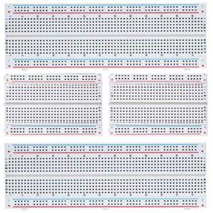 deke home 4 solderless breadboard kit. 2x830- large +2x400-small. arduino bread board for proto shield electronic distribution circuit. connecting mini blocks boards raspberry pi jumper wires circuits