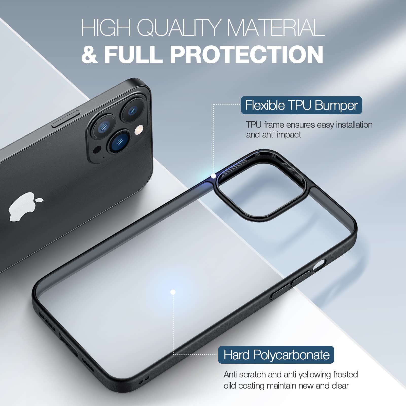 ORIbox for iPhone 11 Case, Slim Phone Case for iPhone 11 6.1",Slim Thin Shockproof Anti-Fall Translucent Matte,Not Yellowing