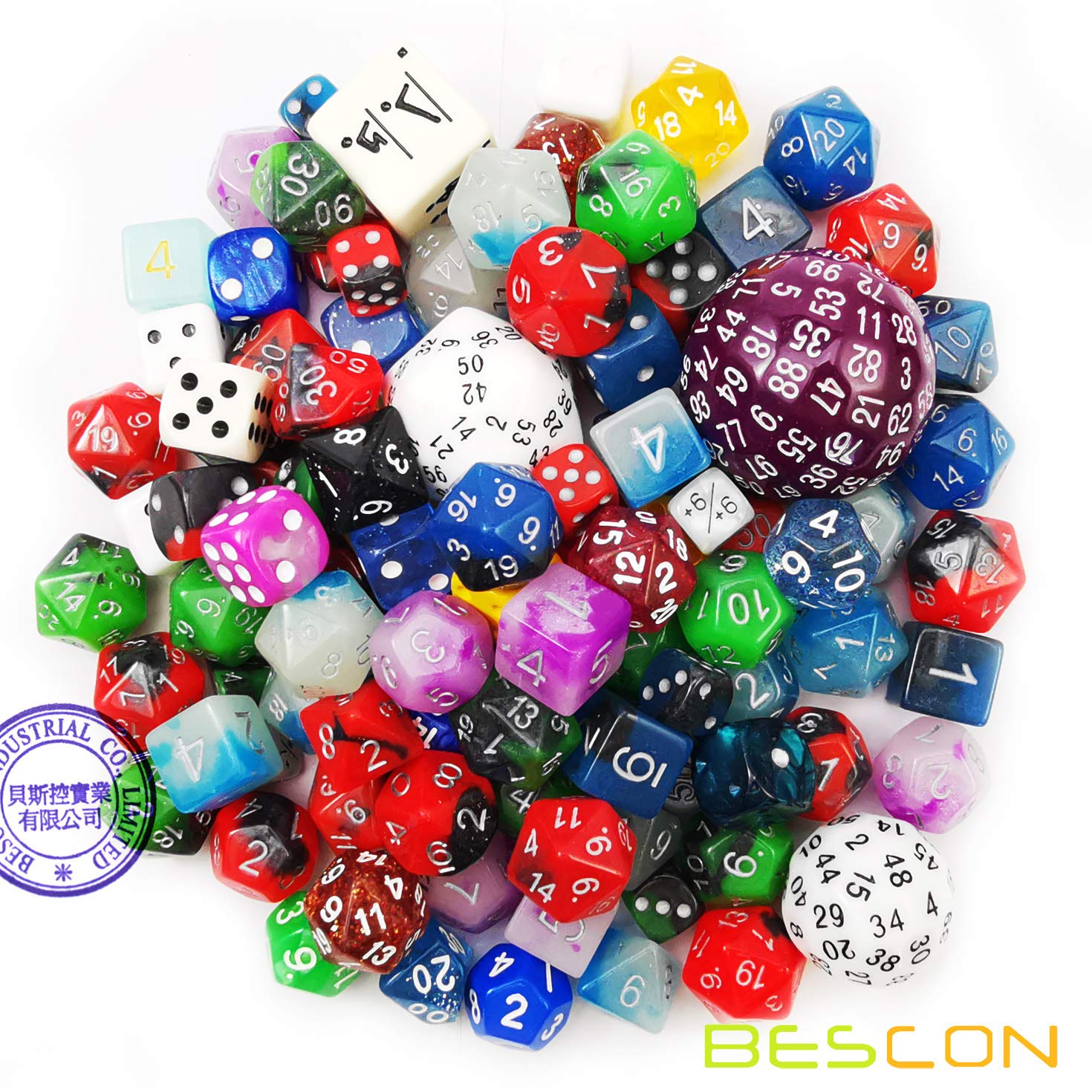 Bescon Big Better Rejects Dice Pack 100+, Second Dice Set 100pcs