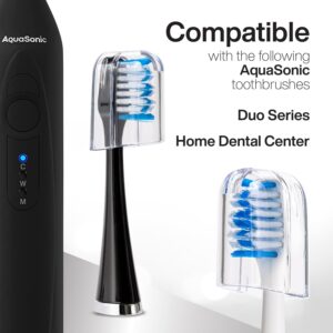 AquaSonic Duo Series Replacement Brush Heads | for Normal & Sensitive Teeth | Compatible with Duo Series & Home Dental Center Toothbrush Handles | NOT Compatible with Duo Series Pro