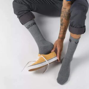 Vans | Classic Crew Socks, 3 Pair Pack (Assorted - Black, Grey, White, 9.5-13)