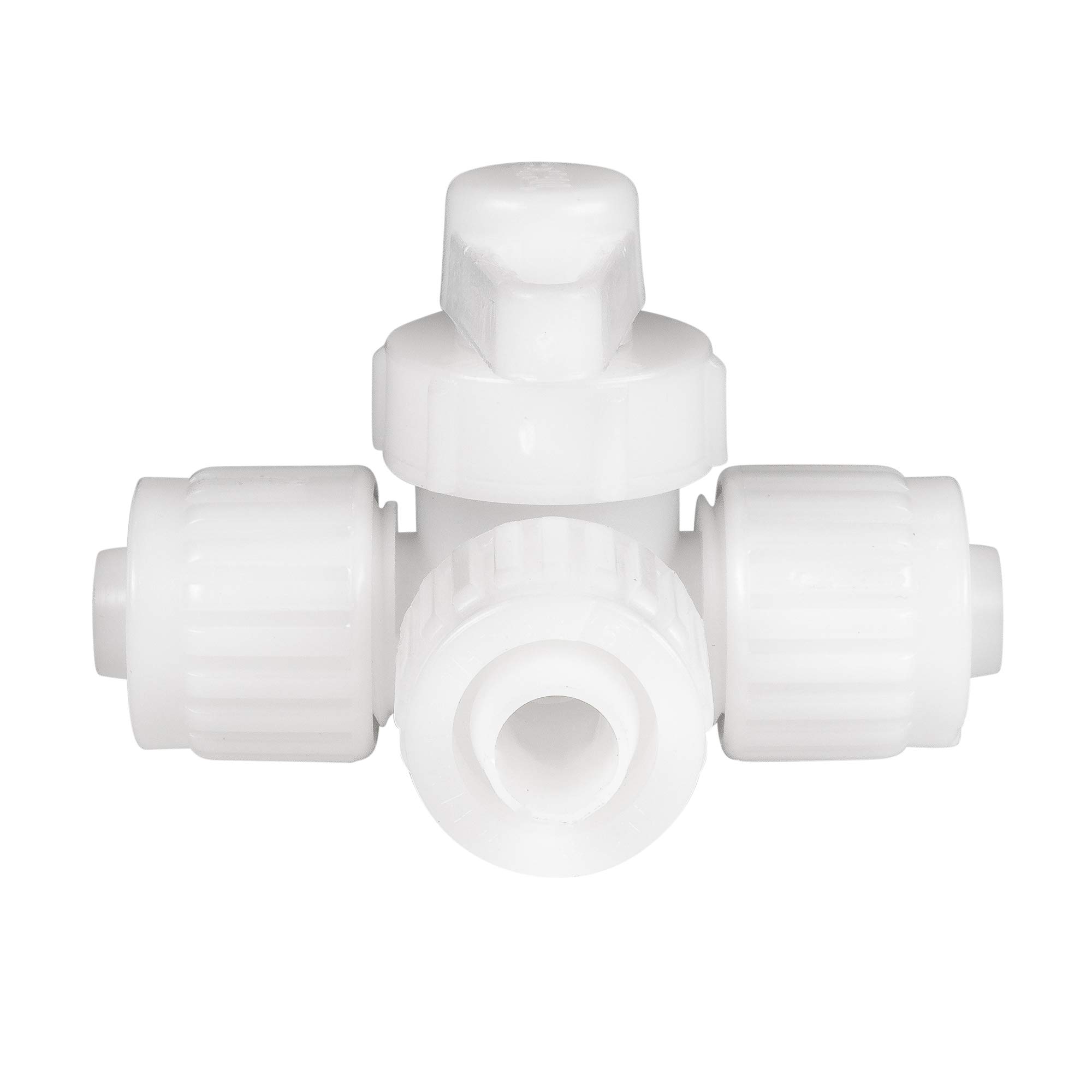 RecPro RV Plumbing Hardware | 06910 | 3-Way 1/2" Compression Fitting Directional/Bypass Valve | Pex Pipe/Tubing Fittings (1 Fitting)