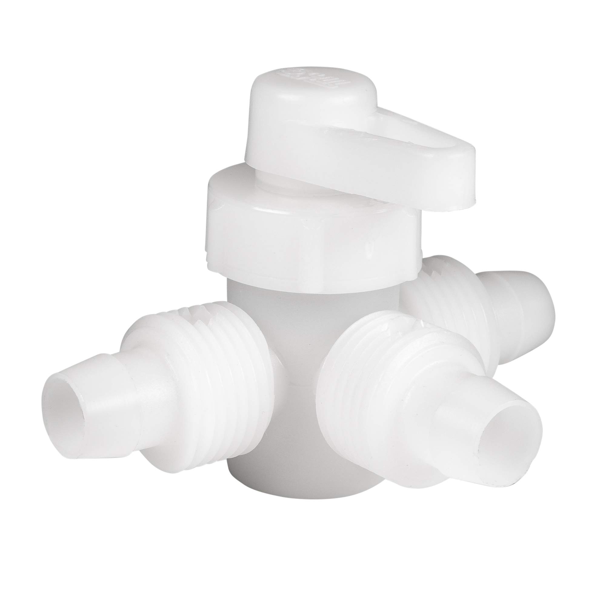 RecPro RV Plumbing Hardware | 06910 | 3-Way 1/2" Compression Fitting Directional/Bypass Valve | Pex Pipe/Tubing Fittings (1 Fitting)