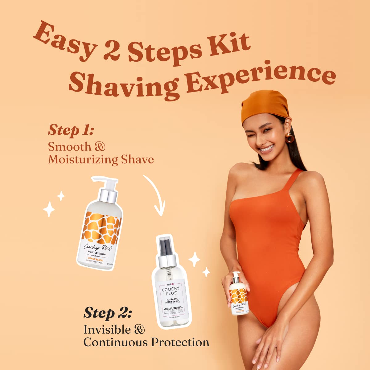 Coochy Plus Intimate Shaving Complete Kit - CITRUS ELIXIR & Organic After Shave Protection Soothing Moisturizer – Antioxidant Formula Prevents Razor Burns, Itchiness & Ingrown Hairs