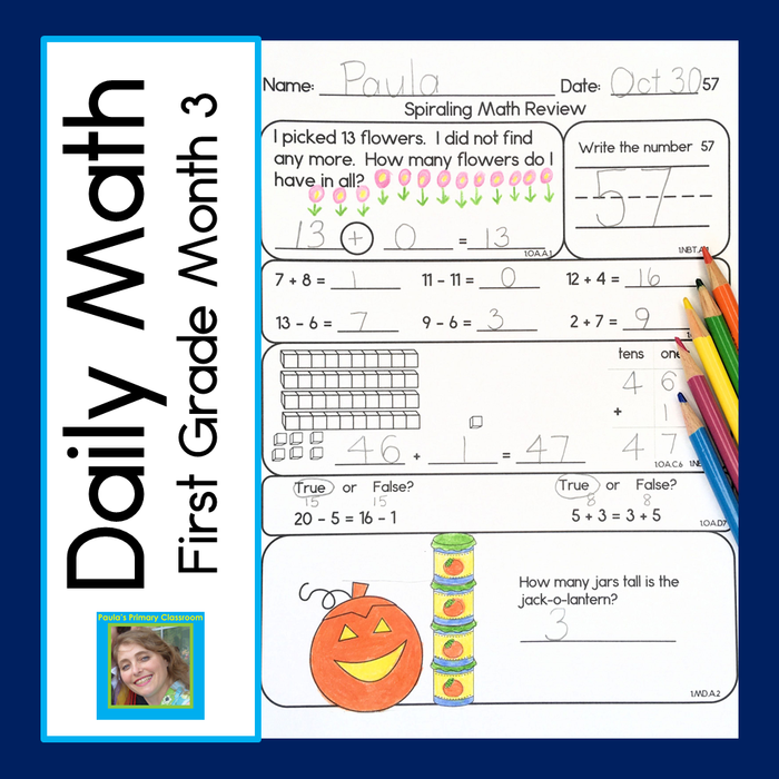 Daily Math First Grade Month 3