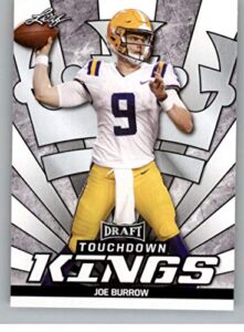 2020 leaf draft #85 joe burrow rc rookie football trading card