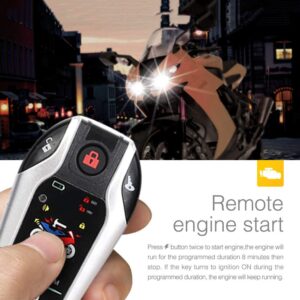 Two Way Motorcycle Alarm Device Anti-theft Security System Remote Engine Automatically Lock/Unlock for Scooter Motorbike Universal