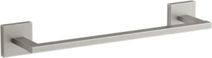 kohler k-23286-bn square-towel bar, vibrant brushed nickel