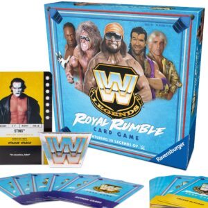 ravensburger wwe legends royal rumble card game for kids and adults - includes 30 wwe legends!