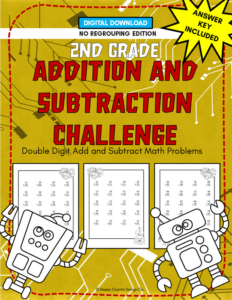 2nd grade addition and subtraction worksheets | double digit add and subtract math problems | ccss | digital download | answer key included