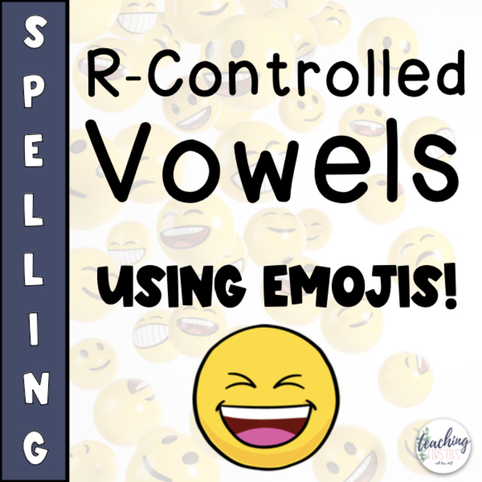 Spelling Stations - R Controlled Vowel Activities with Emojis! - Digital Spelling Activities