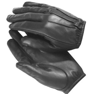 quality wears usa leather gloves cowhide police cut resistant, patrol, search duty gloves (large)