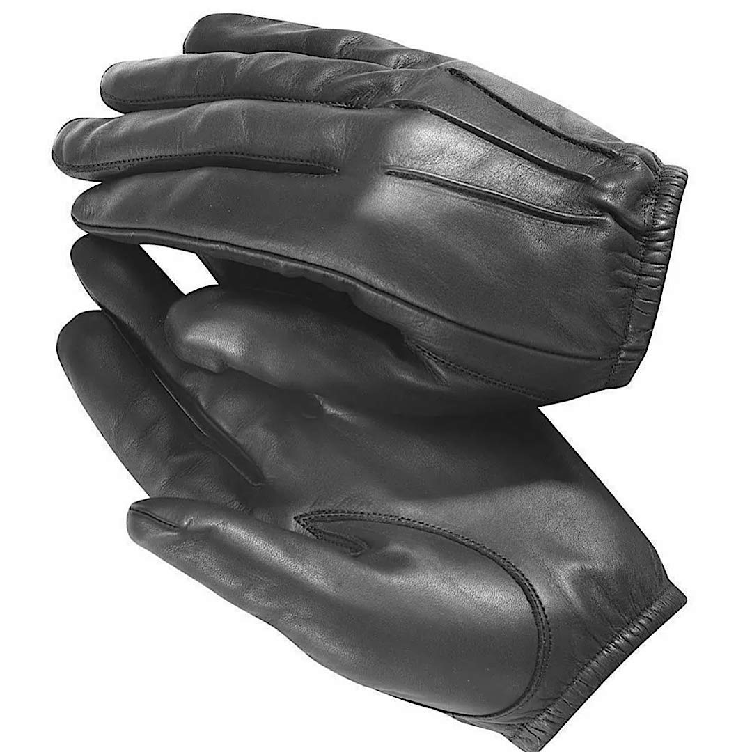 QUALITY WEARS USA Leather Gloves cowhide Police Cut resistant, Patrol, Search Duty Gloves (Large)