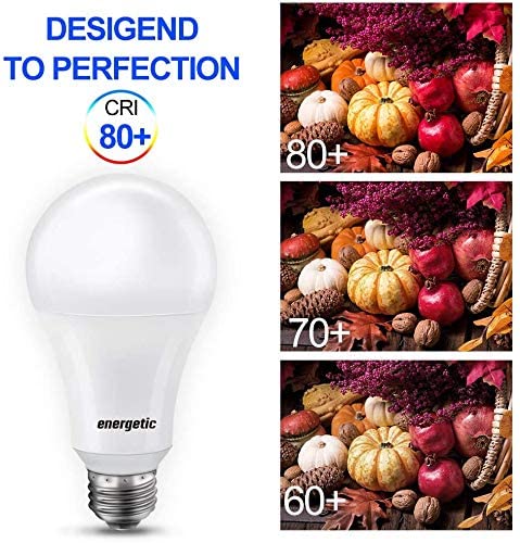 Super Bright 50/100/150W 3-Way A21 LED Light Bulb, 800/1600/2200 Lumens, 2700K Soft White, Non-dimmable, E26 Base, UL Listed, 2-Pack