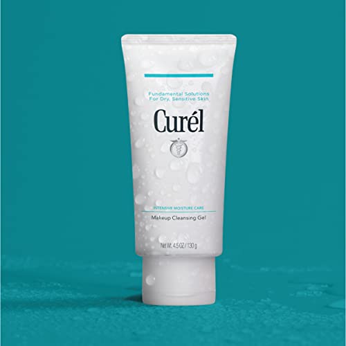 Curel Japanese Skin Care Makeup Cleansing Gel, Gentle Facial Cleanser for Dry, Sensitive Skin, pH-Balanced and Fragrance-Free Japanese Skincare, 4.5 oz (Step 1 of 2-Step Skincare)