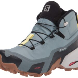 Salomon Cross MID Gore-TEX Hiking Boots for Women, Lead/Stormy Weather/Charlock, 9.5