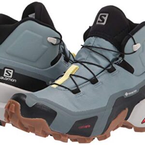 Salomon Cross MID Gore-TEX Hiking Boots for Women, Lead/Stormy Weather/Charlock, 9.5