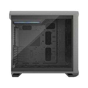 Fractal Design Torrent Gray - Ligth Tint Tempered Glass Side Panel - Open Grille for Maximum air Intake - Two 180mm PWM and Three 140mm Fans Included - Type C - ATX Airflow Mid Tower PC Gaming Case