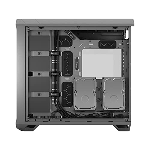 Fractal Design Torrent Gray - Ligth Tint Tempered Glass Side Panel - Open Grille for Maximum air Intake - Two 180mm PWM and Three 140mm Fans Included - Type C - ATX Airflow Mid Tower PC Gaming Case