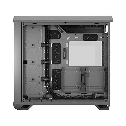 Fractal Design Torrent Gray - Ligth Tint Tempered Glass Side Panel - Open Grille for Maximum air Intake - Two 180mm PWM and Three 140mm Fans Included - Type C - ATX Airflow Mid Tower PC Gaming Case