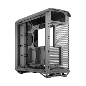 Fractal Design Torrent Gray - Ligth Tint Tempered Glass Side Panel - Open Grille for Maximum air Intake - Two 180mm PWM and Three 140mm Fans Included - Type C - ATX Airflow Mid Tower PC Gaming Case