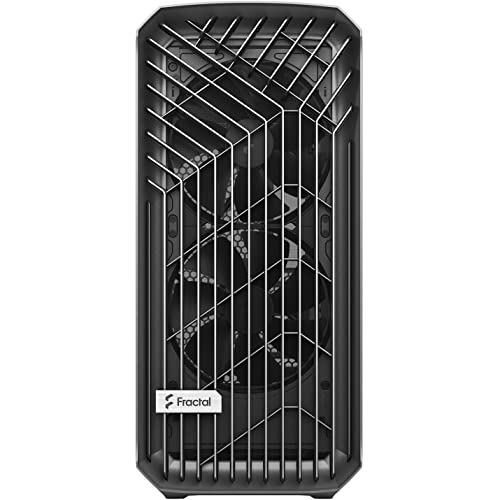 Fractal Design Torrent Gray - Ligth Tint Tempered Glass Side Panel - Open Grille for Maximum air Intake - Two 180mm PWM and Three 140mm Fans Included - Type C - ATX Airflow Mid Tower PC Gaming Case