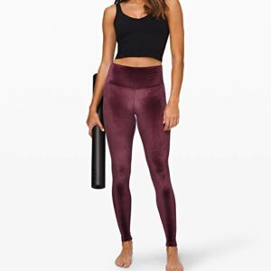 Lululemon Wunder Lounge High-Rise Tight 28" Velvet (Garnet, 12)