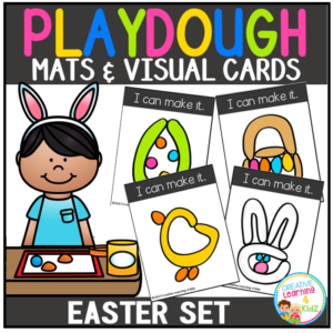 playdough mats & visual cards: easter set