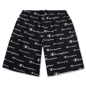 champion mens shorts big and tall- all over print mens workout gym shorts black white